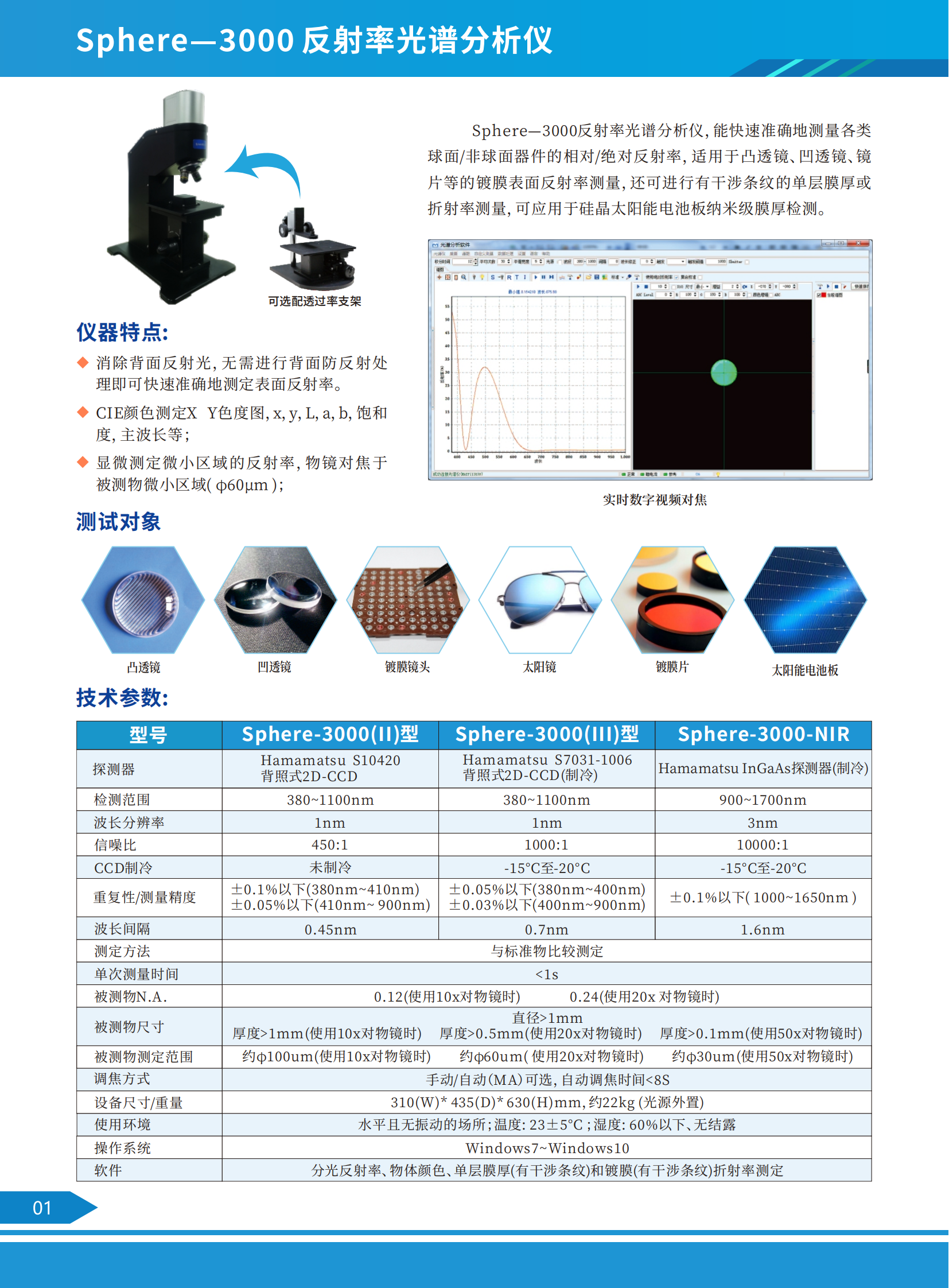 标旗光电 Sphere-3000 反射率光谱分析仪 - 广州市君翔自动化控制设备有限公司